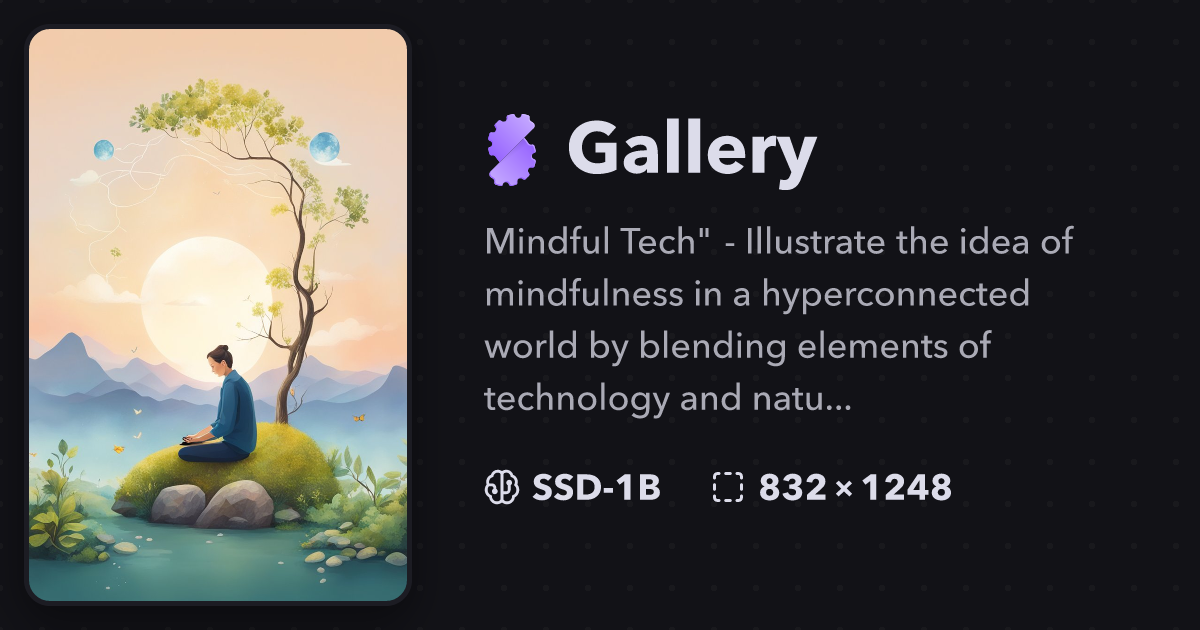 "Mindful Tech" - Illustrate the idea o..." | Gallery | Stablecog