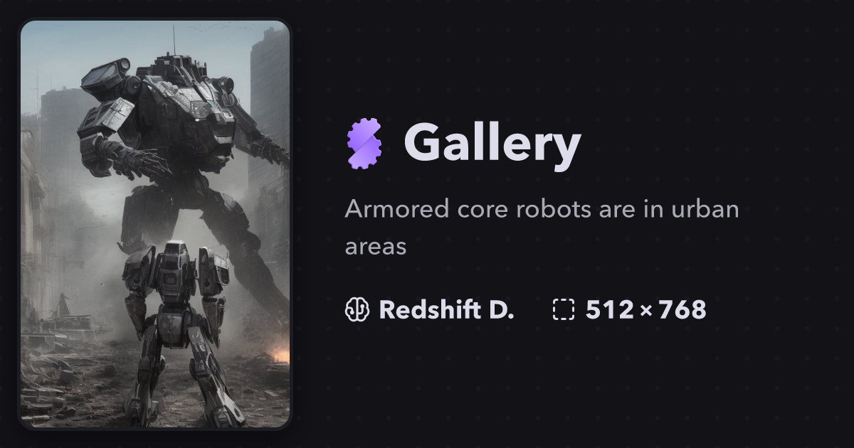 "Armored core robots are in urban areas" | Gallery | Stablecog