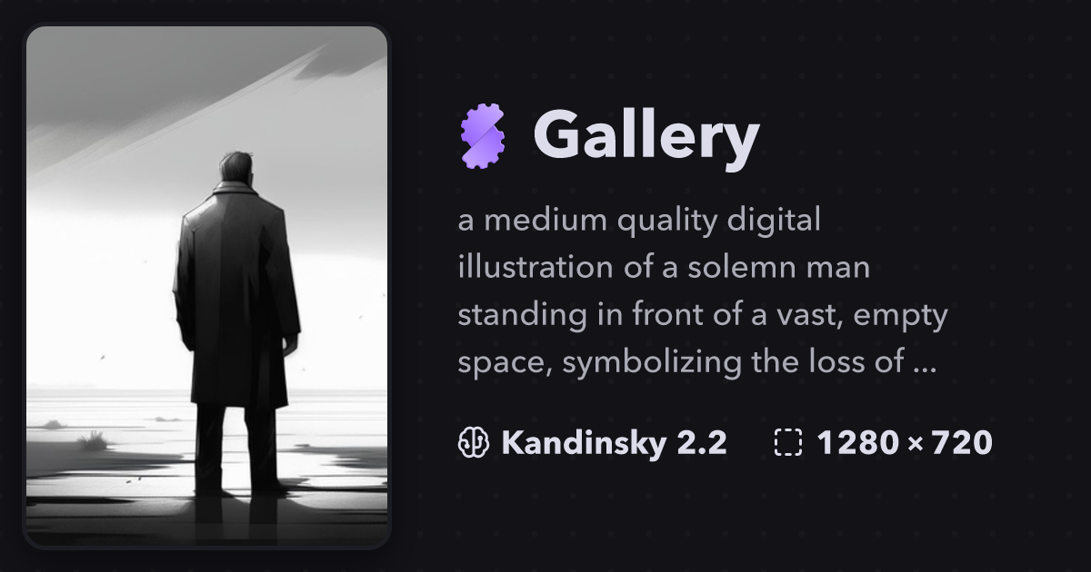 A medium quality digital illustration of a solemn ... | Gallery