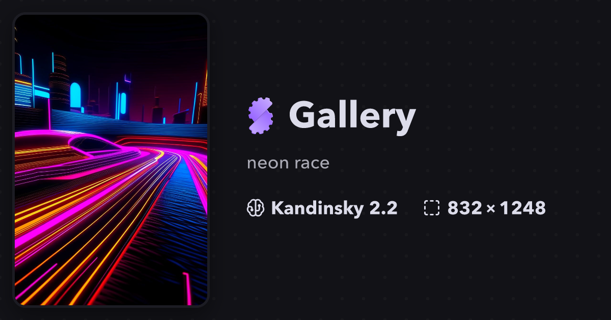 "neon race" | Gallery | Stablecog