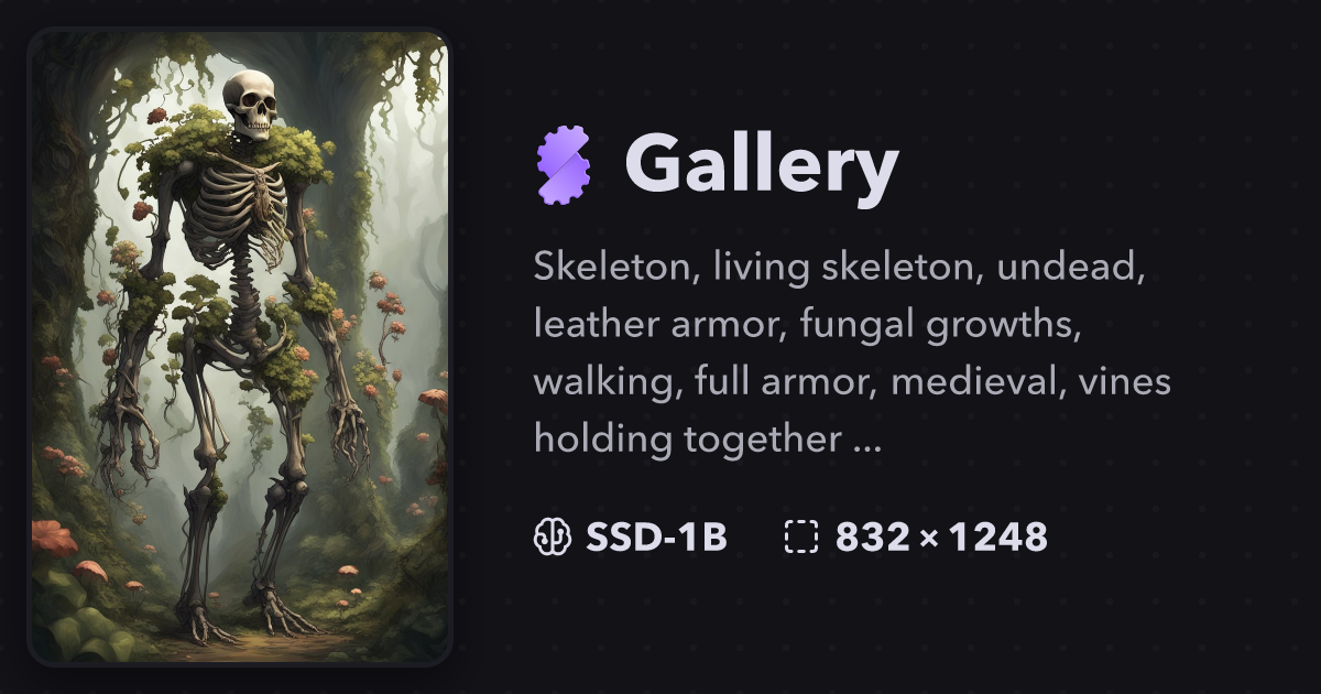"Skeleton, living skeleton, undead, le..." | Gallery | Stablecog