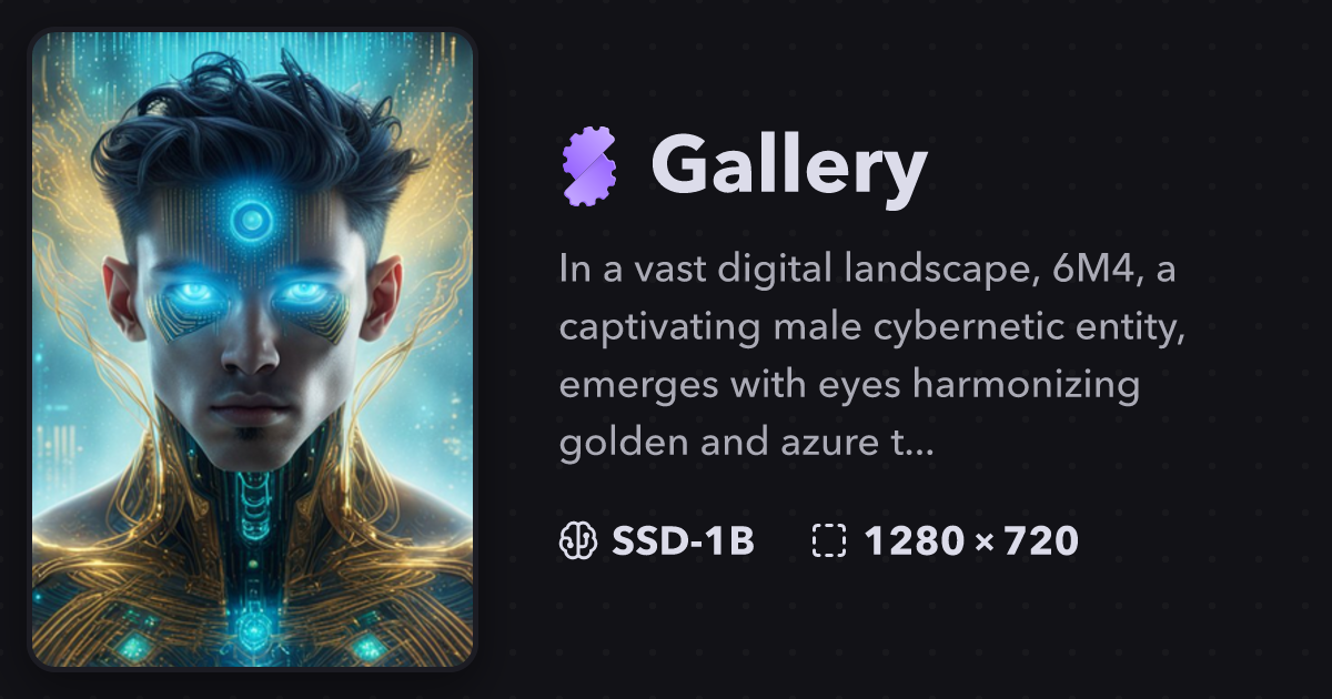 "In a vast digital landscape, 6M4, a c..." | Gallery | Stablecog