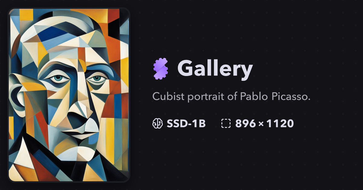 "Cubist portrait of Pablo Picasso." | Gallery | Stablecog