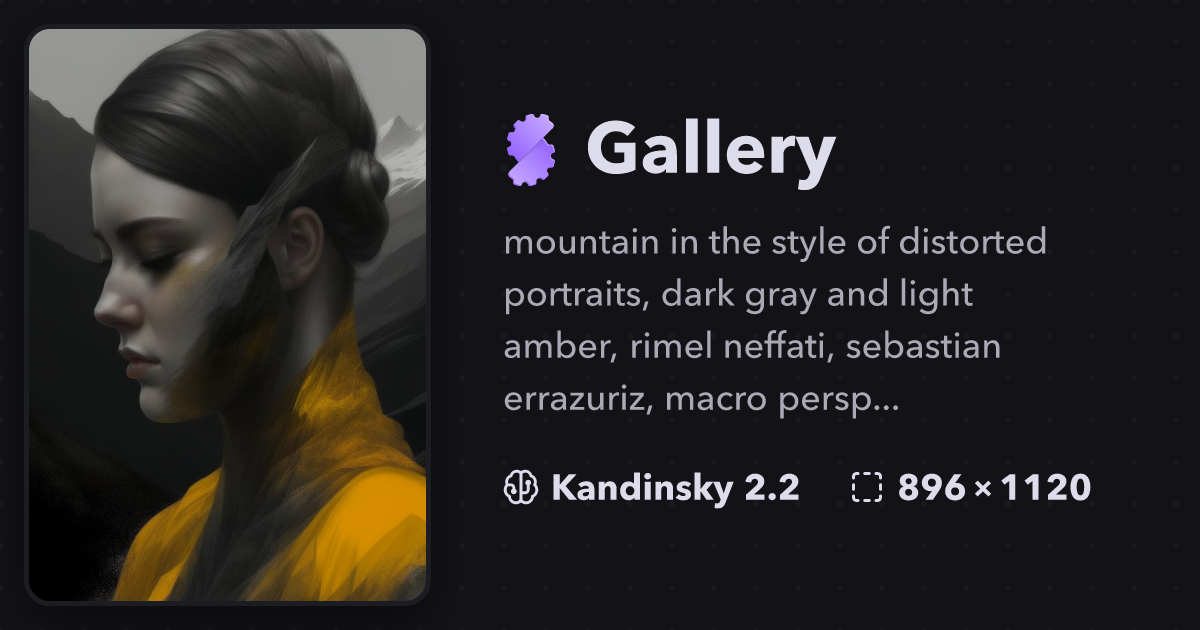 "mountain in the style of distorted po..." | Gallery | Stablecog