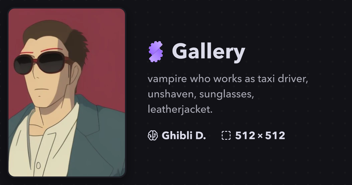 "vampire who works as taxi driver, uns..." | Gallery | Stablecog