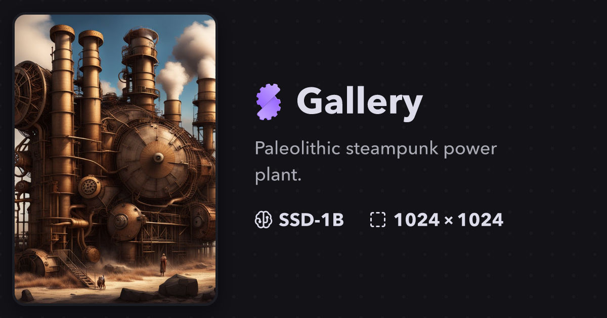 "Paleolithic steampunk power plant." | Gallery | Stablecog