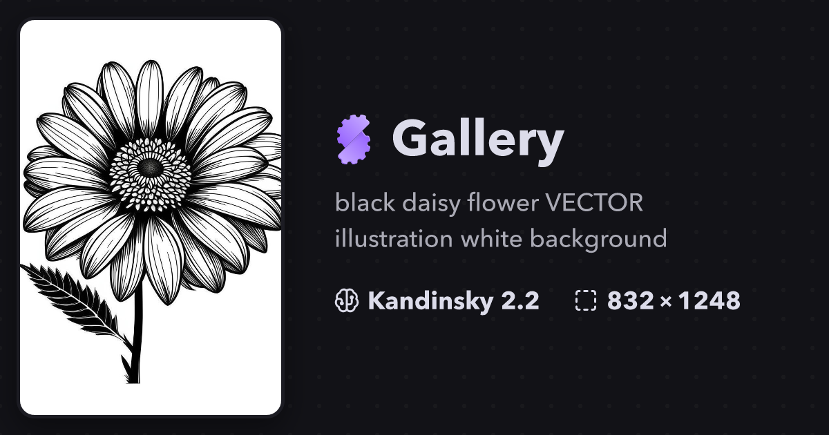 "black daisy flower VECTOR illustratio..." | Gallery | Stablecog