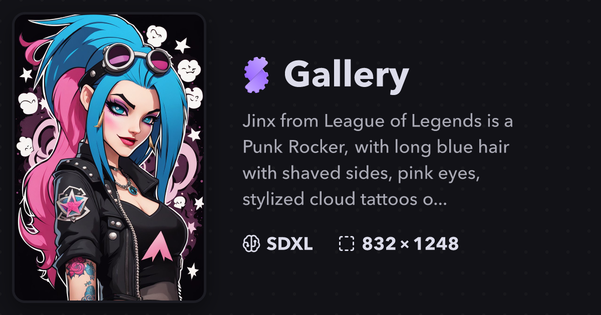 "Jinx from League of Legends is a Punk..." | Gallery | Stablecog
