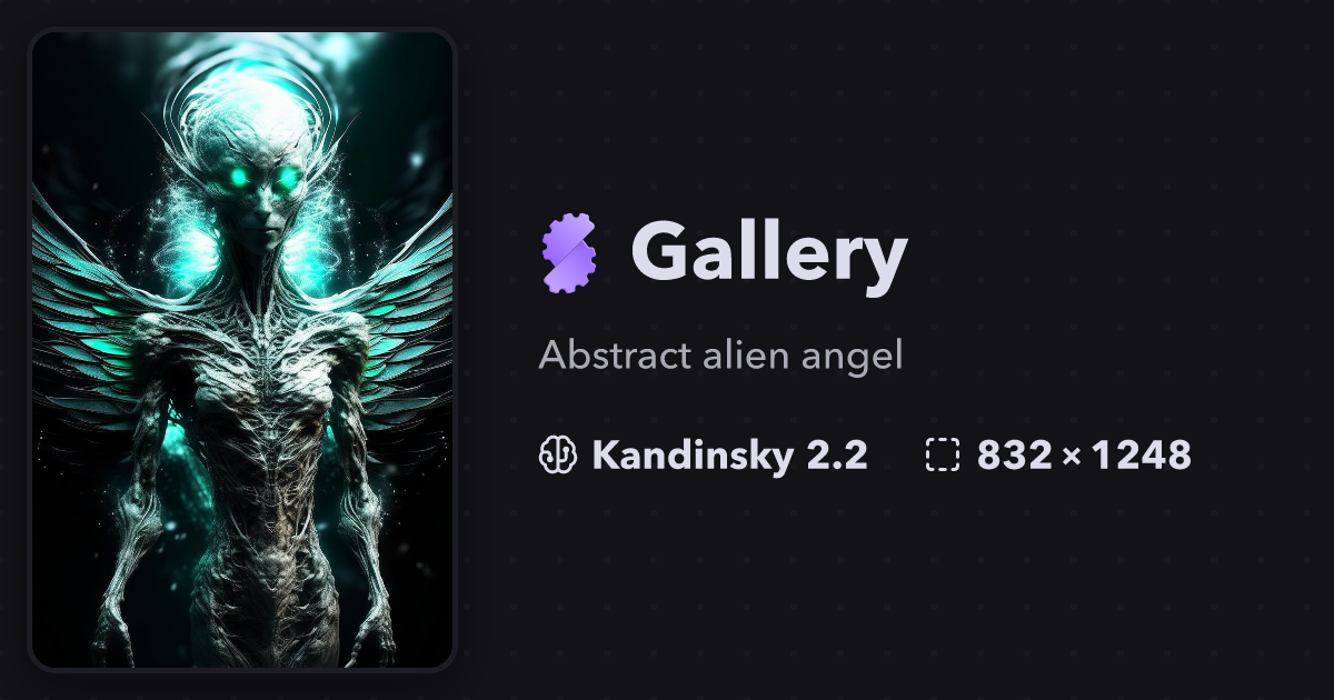 "Abstract alien angel" | Gallery | Stablecog