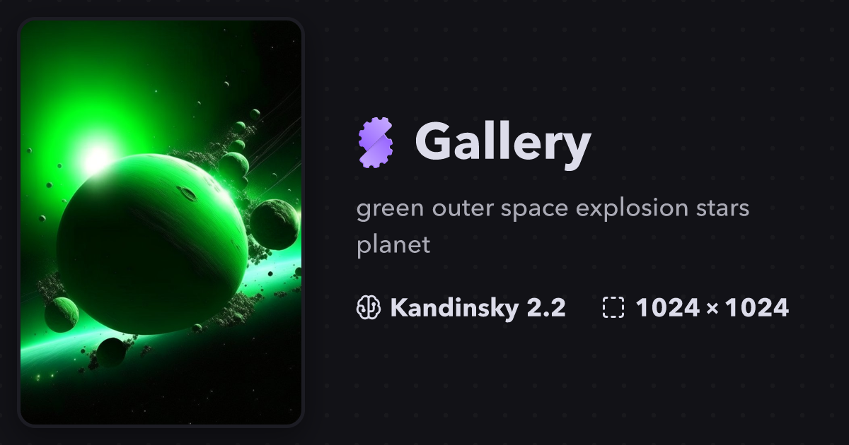 "green outer space explosion stars planet" | Gallery | Stablecog