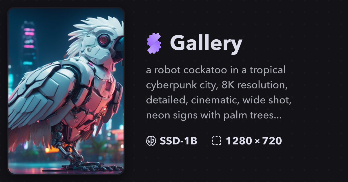 "a robot cockatoo in a tropical cyberp..." | Gallery | Stablecog