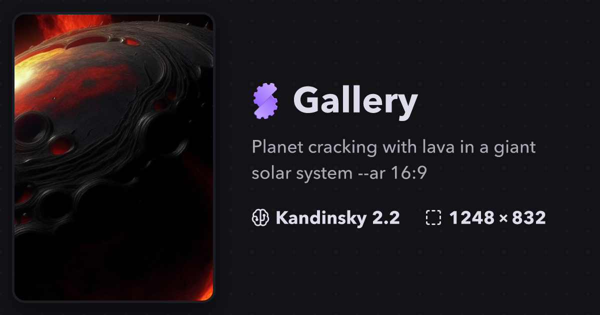 "Planet cracking with lava in a giant ..." | Gallery | Stablecog