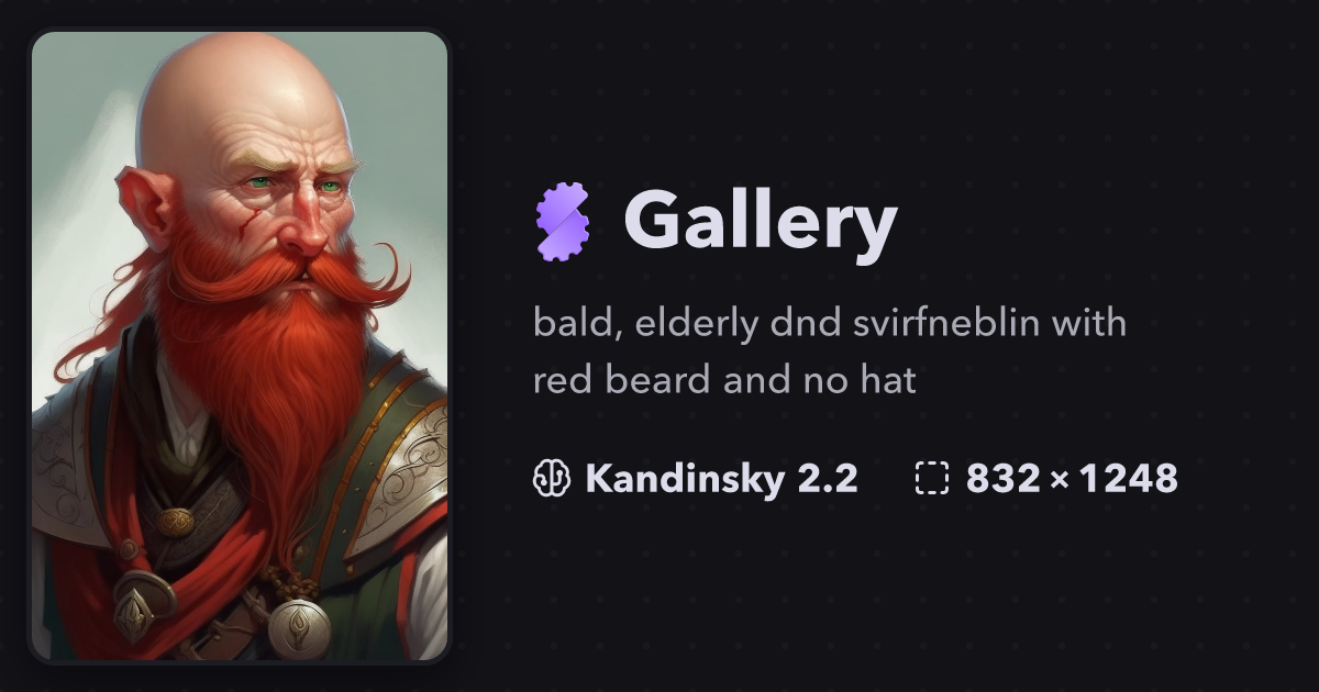 "bald, elderly dnd svirfneblin with re..." | Gallery | Stablecog