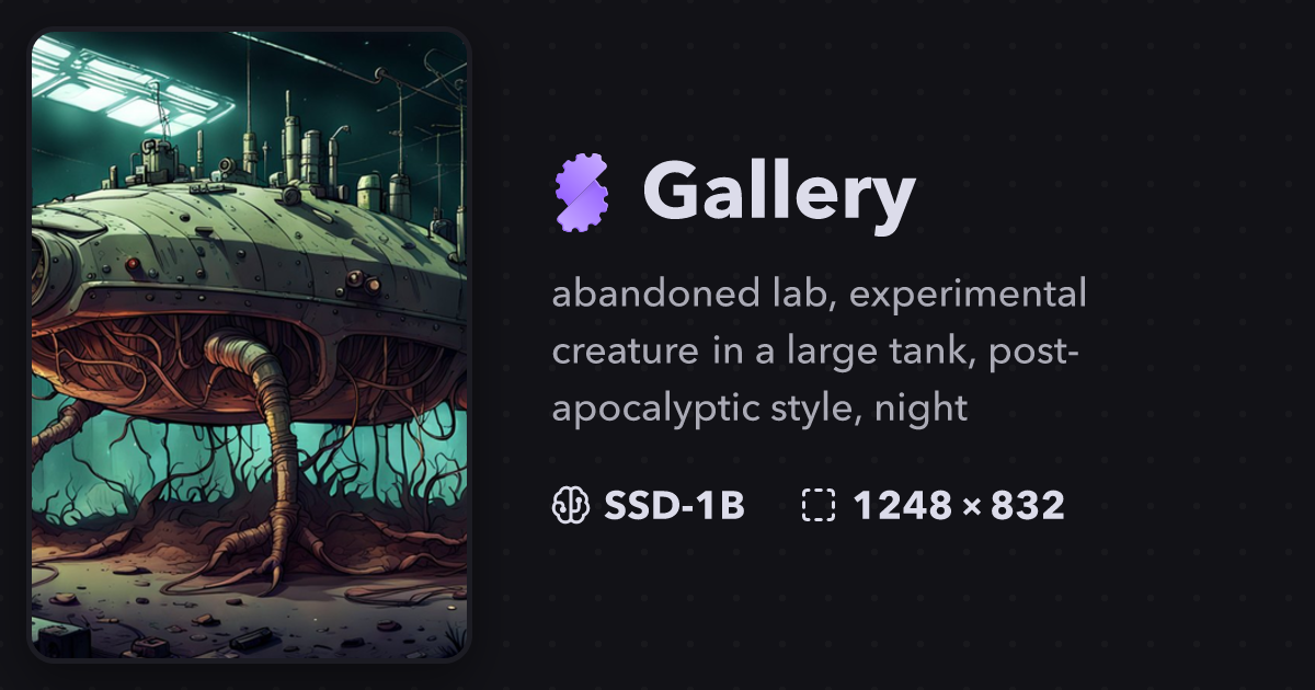 "abandoned lab, experimental creature ..." | Gallery | Stablecog