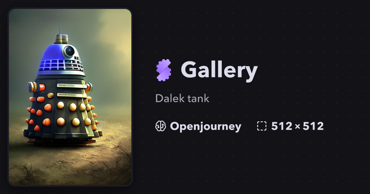 "Dalek tank" | Gallery | Stablecog