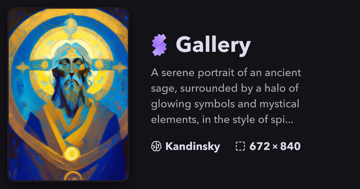 "A serene portrait of an ancient sage,..." | Gallery | Stablecog