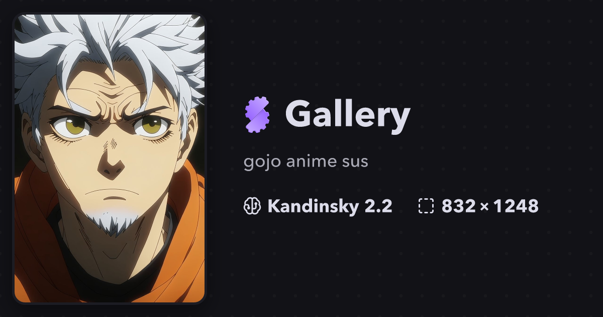 "gojo anime sus" | Gallery | Stablecog