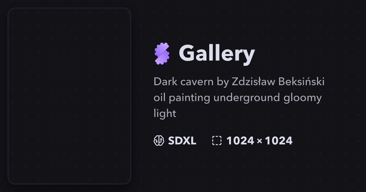 "Dark cavern by Zdzisław Beksiński oil..." | Gallery | Stablecog