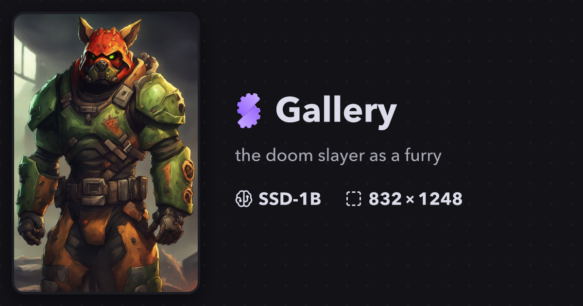 "the doom slayer as a furry" | Gallery | Stablecog