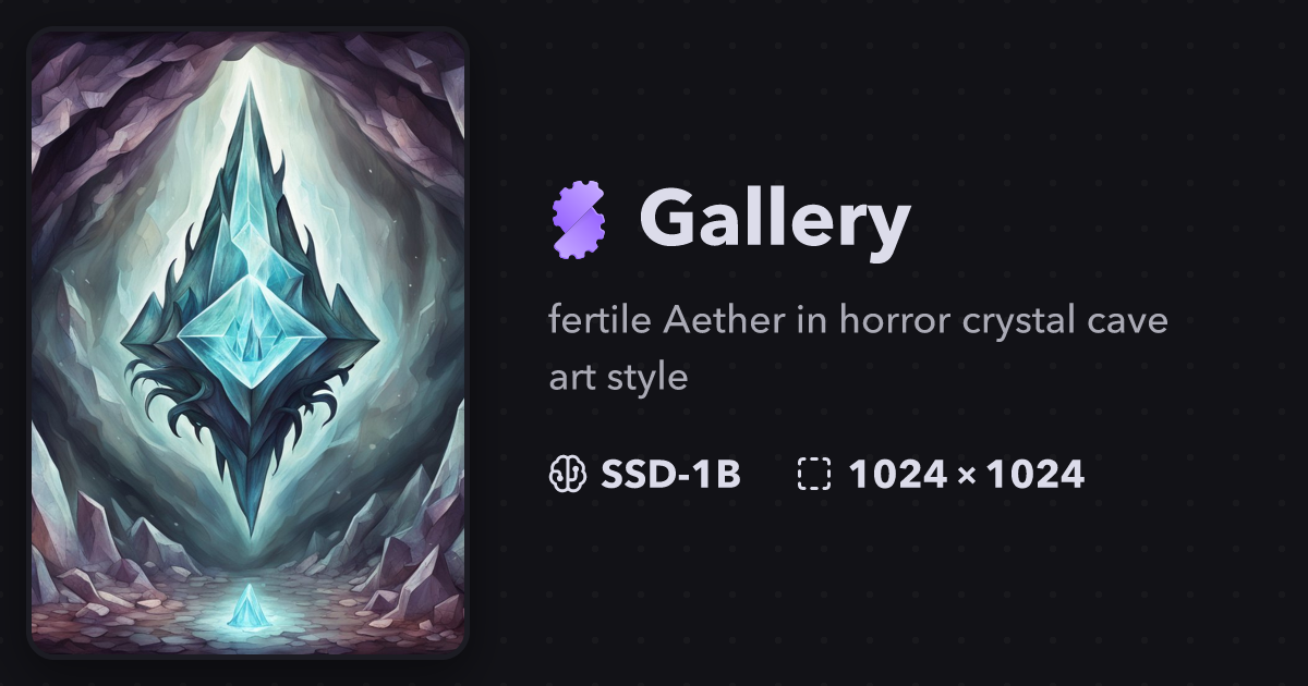 "fertile Aether in horror crystal cave..." | Gallery | Stablecog