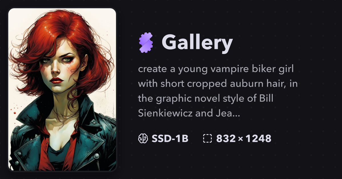 "create a young vampire biker girl wit..." | Gallery | Stablecog