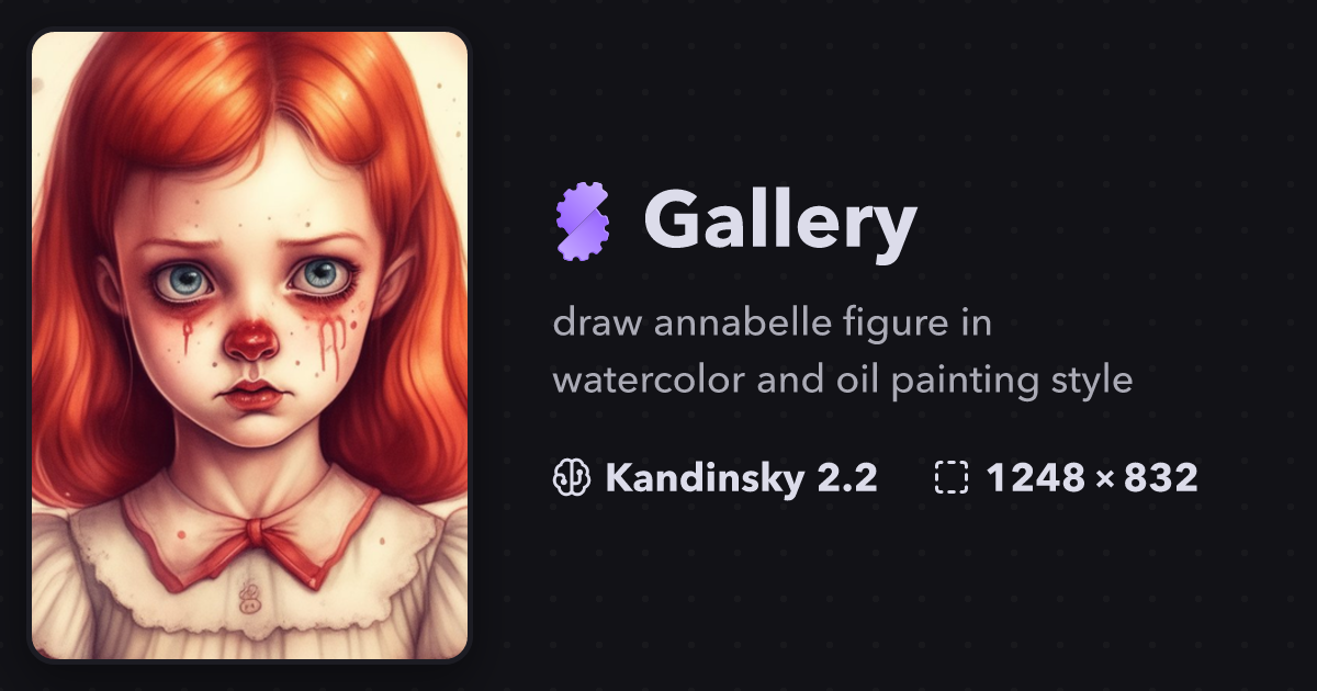 "draw annabelle figure in watercolor a..." | Gallery | Stablecog