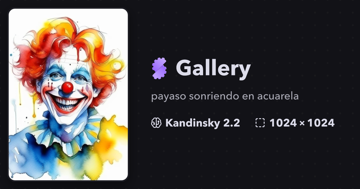 "payaso sonriendo en acuarela" | Gallery | Stablecog