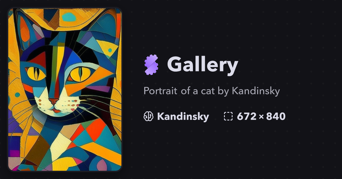 "Portrait of a cat by Kandinsky" | Gallery | Stablecog