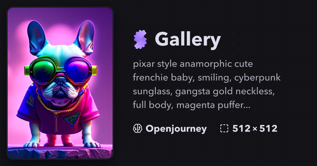 "pixar style anamorphic cute frenchie ..." | Gallery | Stablecog