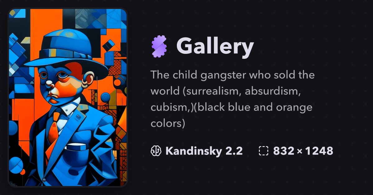 "The child gangster who sold the world..." | Gallery | Stablecog