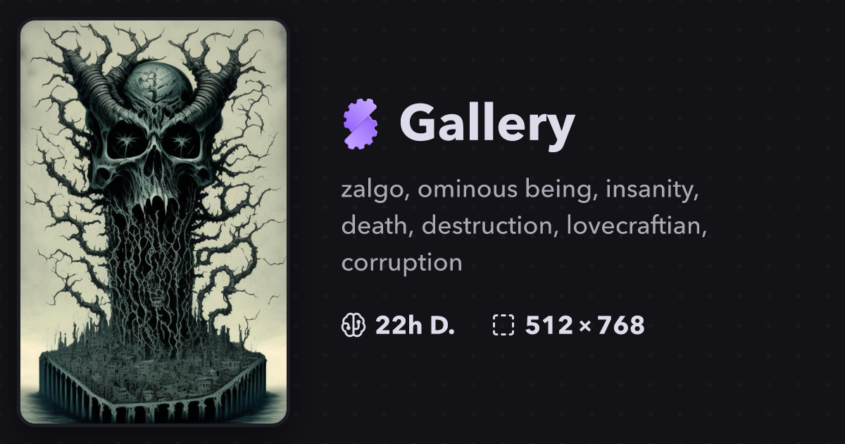 "zalgo, ominous being, insanity, death..." | Gallery | Stablecog