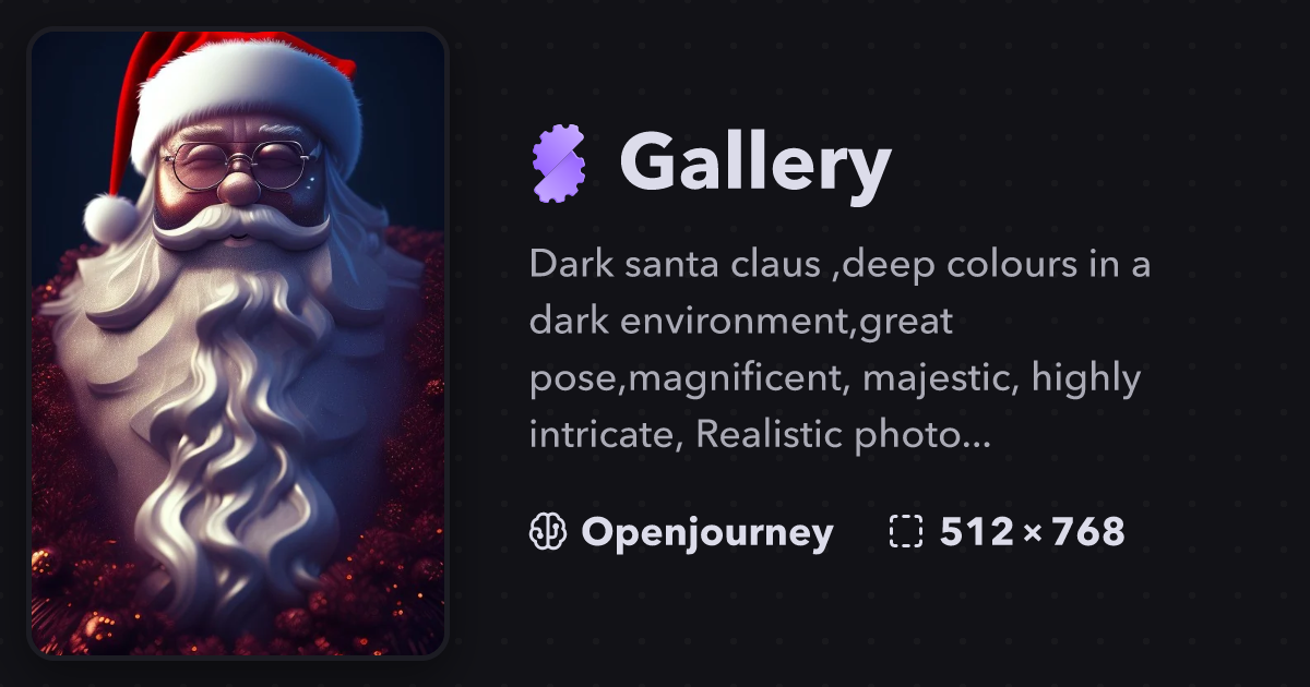"Dark santa claus ,deep colours in a d..." | Gallery | Stablecog