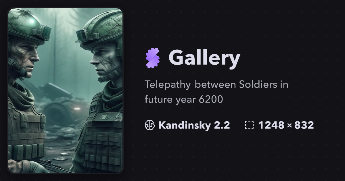 "Telepathy between Soldiers in future ..." | Gallery | Stablecog