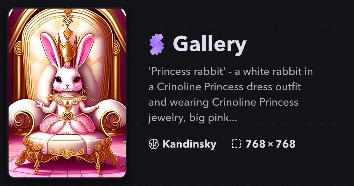 "'Princess rabbit' - a white rabbit in..." | Gallery | Stablecog