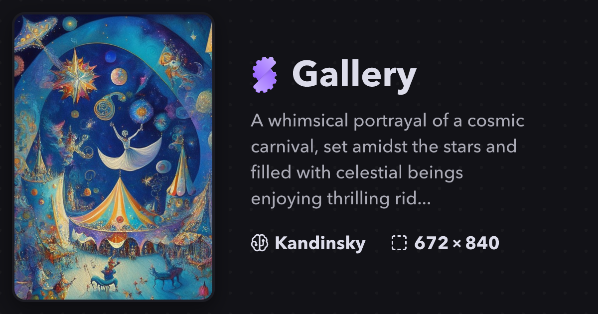 "A whimsical portrayal of a cosmic car..." | Gallery | Stablecog