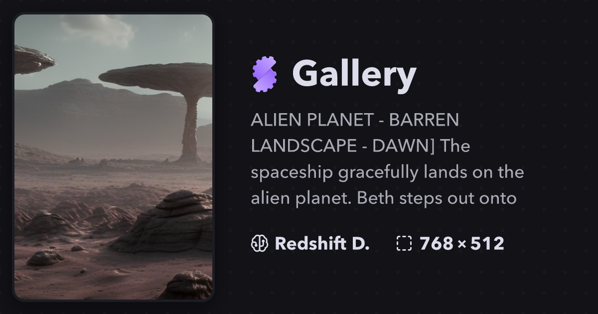 "ALIEN PLANET - BARREN LANDSCAPE - DAW..." | Gallery | Stablecog