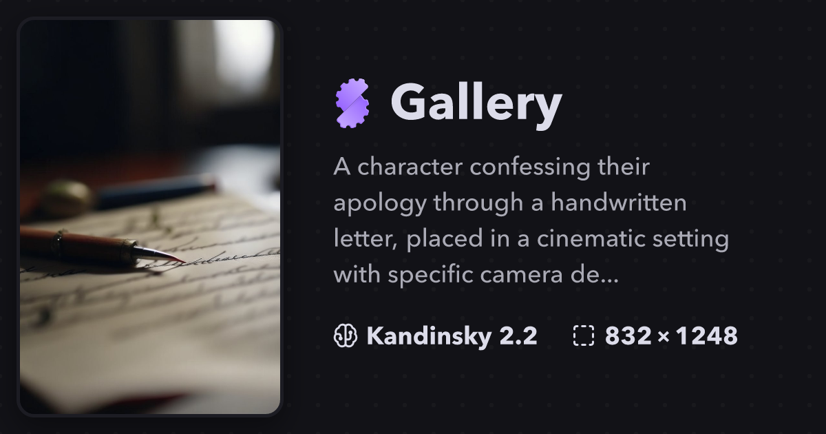 "A character confessing their apology ..." | Gallery | Stablecog