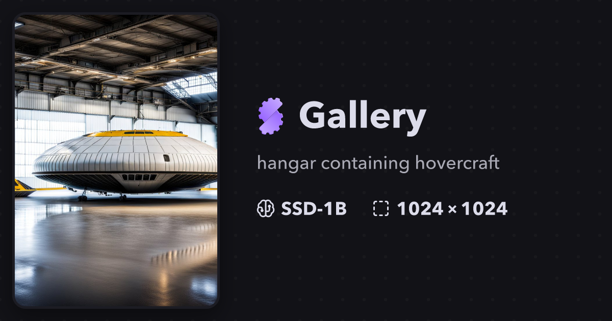 "hangar containing hovercraft" | Gallery | Stablecog