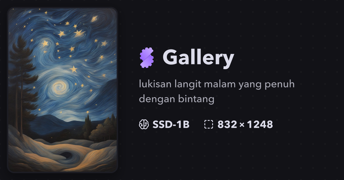 "lukisan langit malam yang penuh denga..." | Gallery | Stablecog