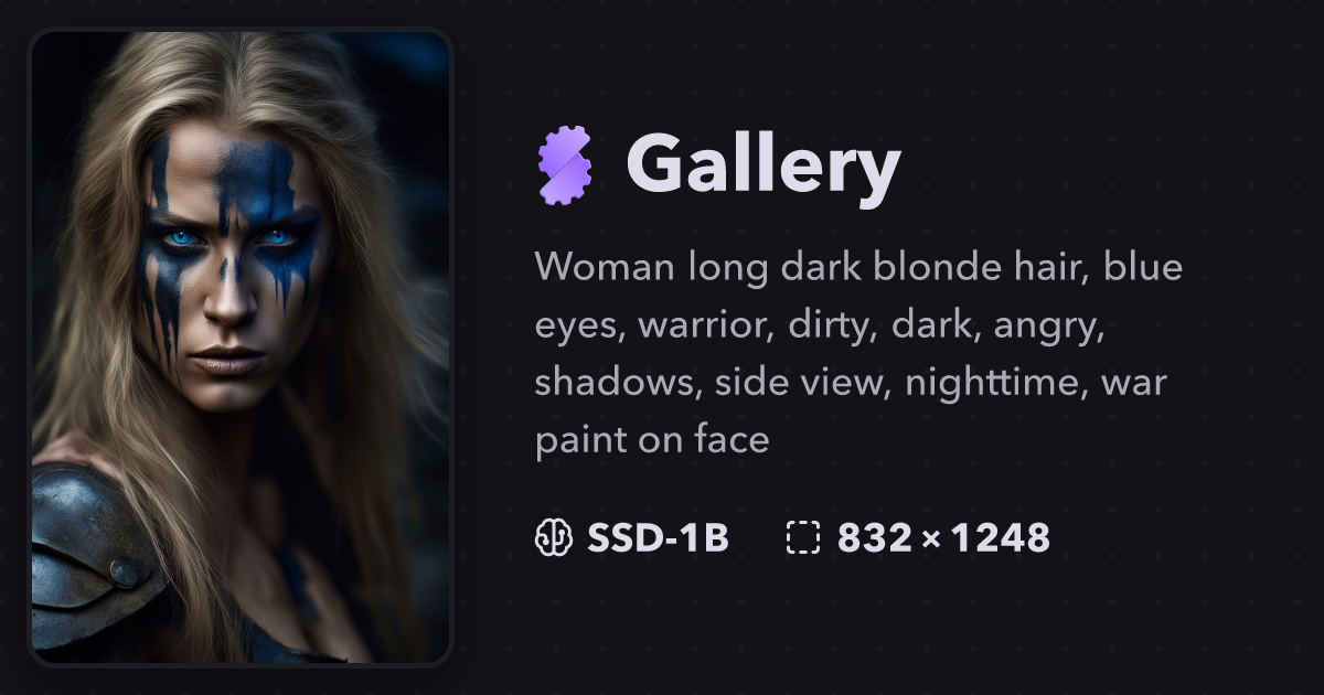 "Woman long dark blonde hair, blue eye..." | Gallery | Stablecog