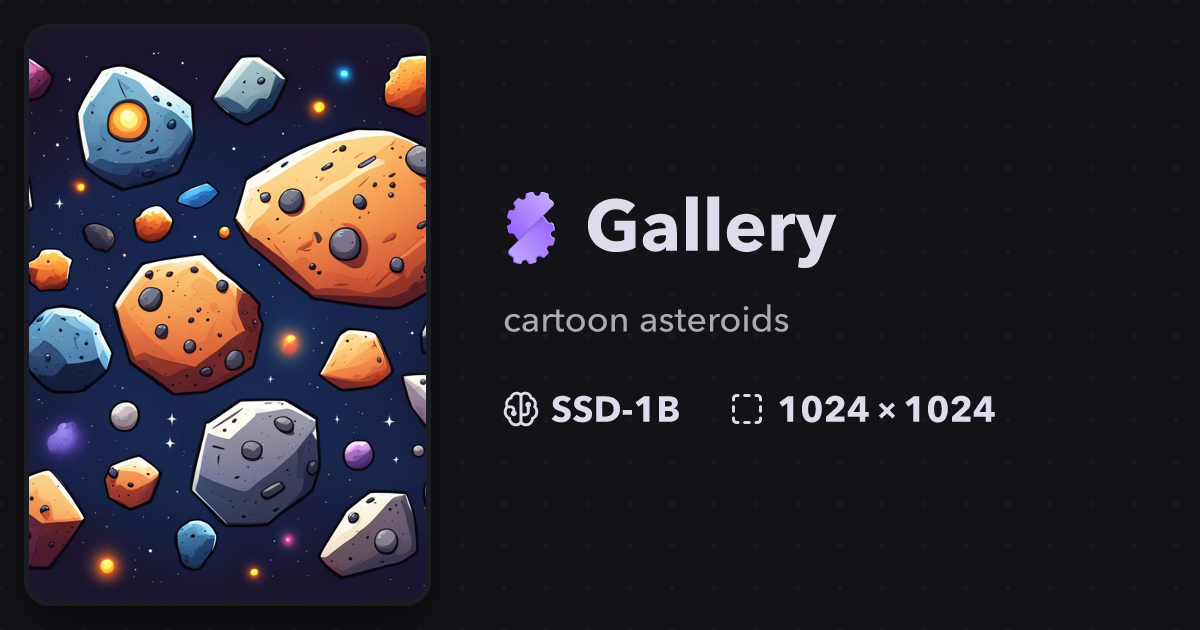 "cartoon asteroids" | Gallery | Stablecog