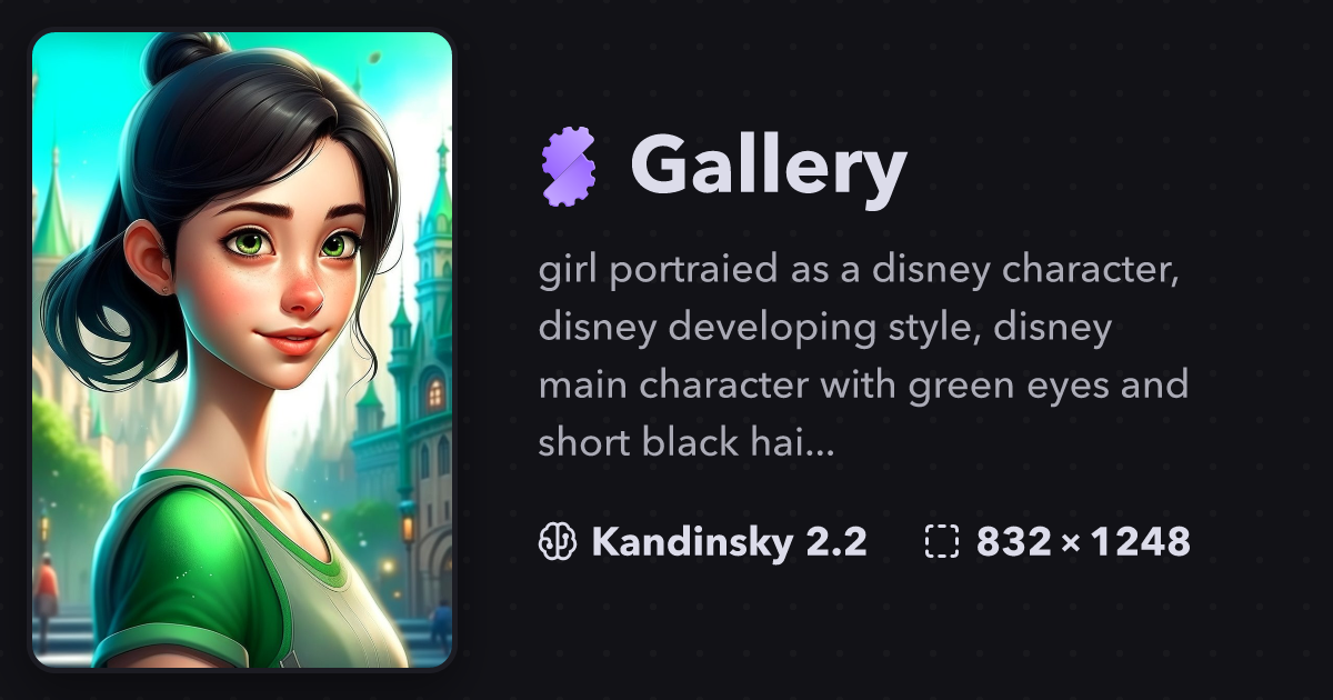 "girl portraied as a disney character,..." | Gallery | Stablecog