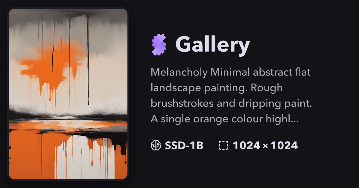 Melancholy Minimal abstract flat landscape paintin... | Gallery