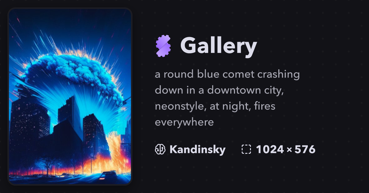 "a round blue comet crashing down in a..." | Gallery | Stablecog