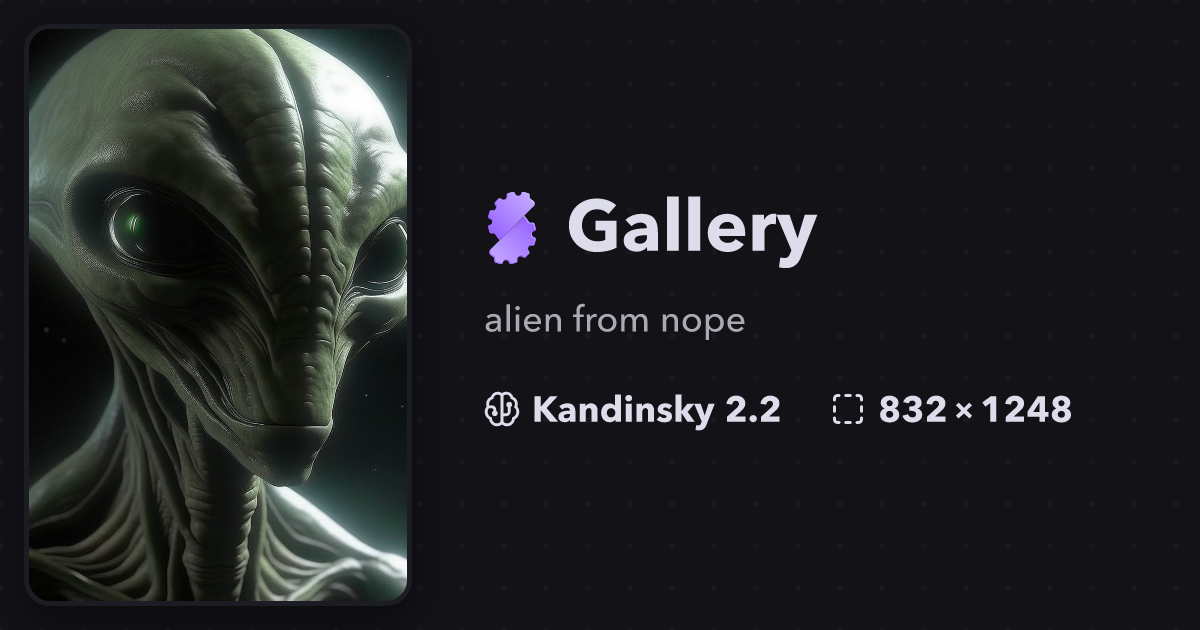 "alien from nope" | Gallery | Stablecog