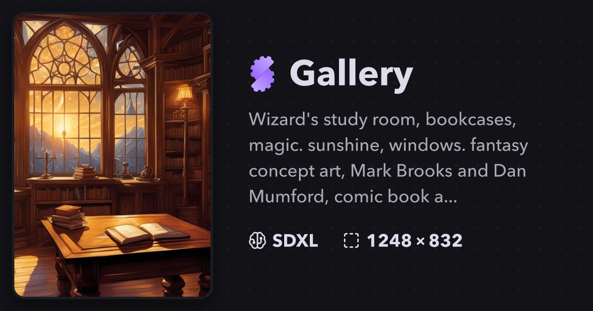 "Wizard's study room, bookcases, magic..." | Gallery | Stablecog