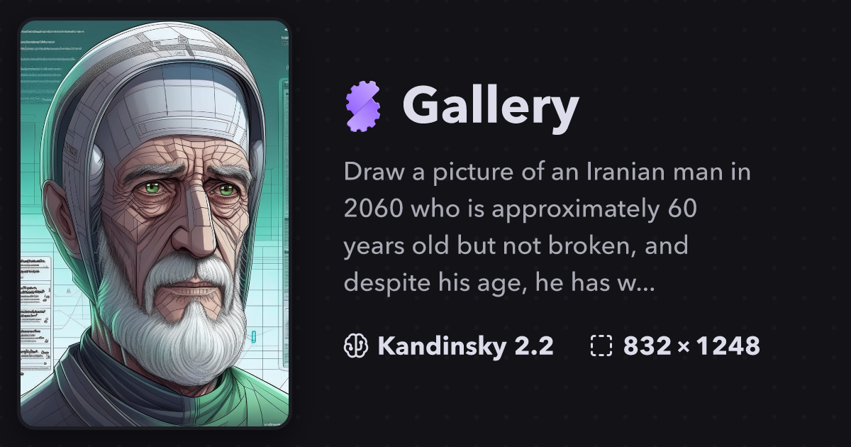 "Draw a picture of an Iranian man in 2..." | Gallery | Stablecog