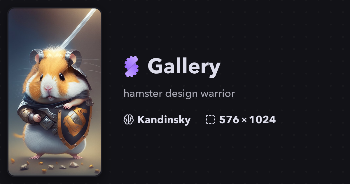"hamster design warrior" | Gallery | Stablecog