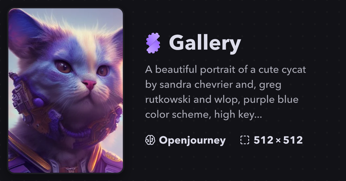 "A beautiful portrait of a cute cycat ..." | Gallery | Stablecog