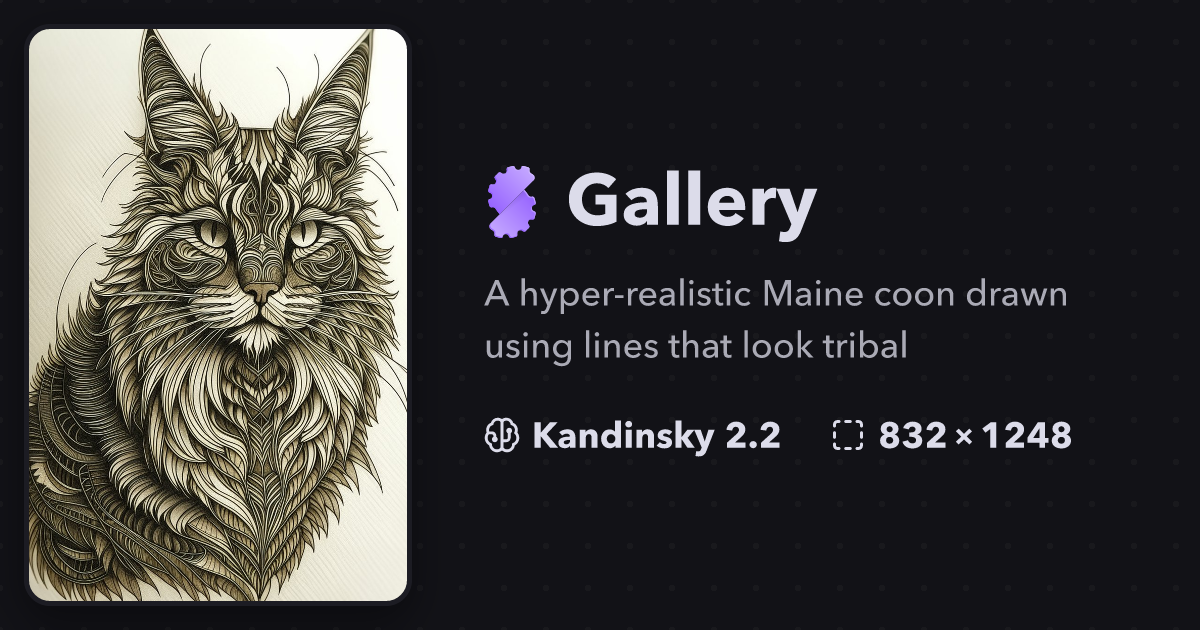 "A hyper-realistic Maine coon drawn us..." | Gallery | Stablecog